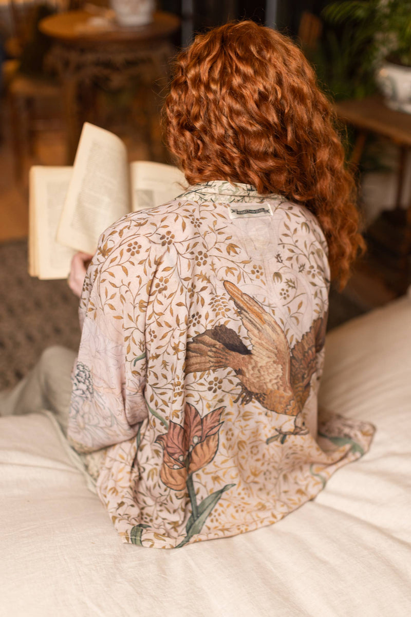 Kimono Folklore Pixie Duster Cropped w/ Bird of Peace – Ninapatina